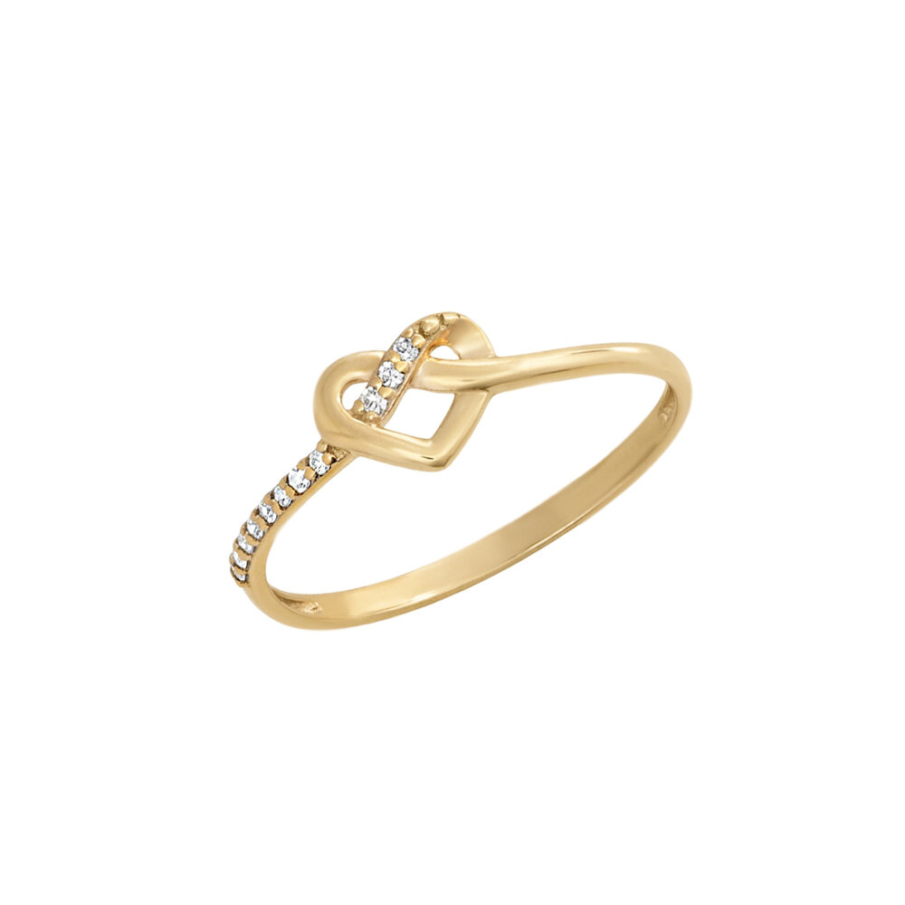 кольцо из красного золота, с бриллиантами