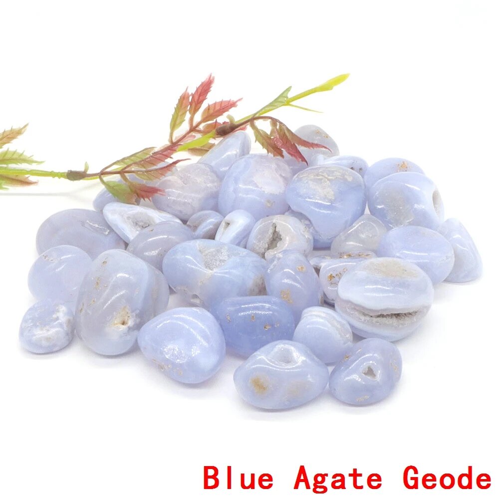 Натуральные кристаллы малахита, лунного камня, кварца 1 pc, Blue Agate Geode