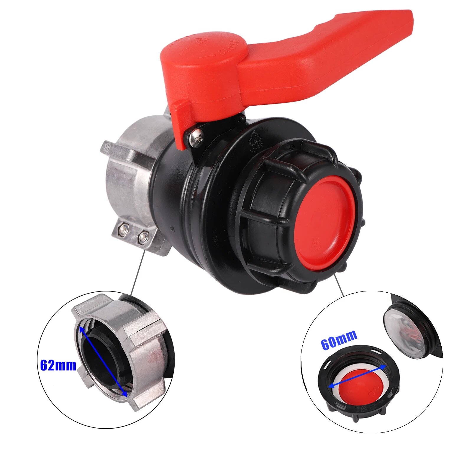 Шаровой кран Adhere To Fly 62/75/80 мм для IBC 62mm