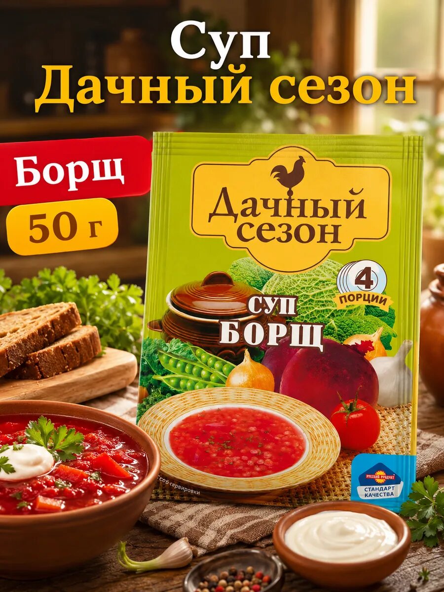 Суп Дачный сезон Борщ варочный 50 г