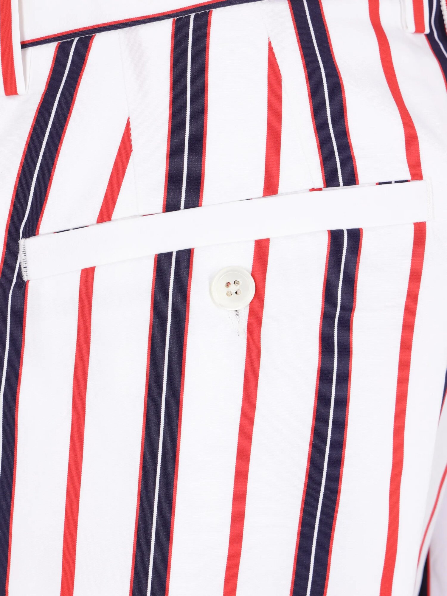 Шорты THOM BROWNE Striped shorts, размер 38, белый — фото 1