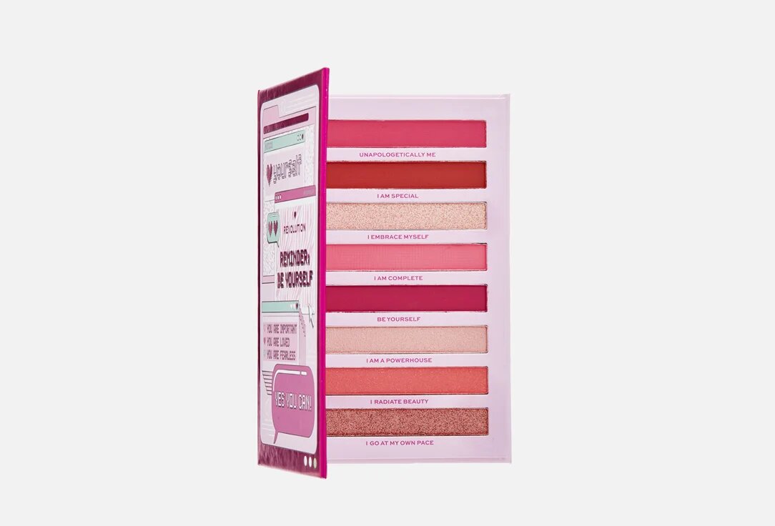 I Heart Revolution Affirmation Book Palette палетка теней для ВЕК 8г Reminder, be yourself