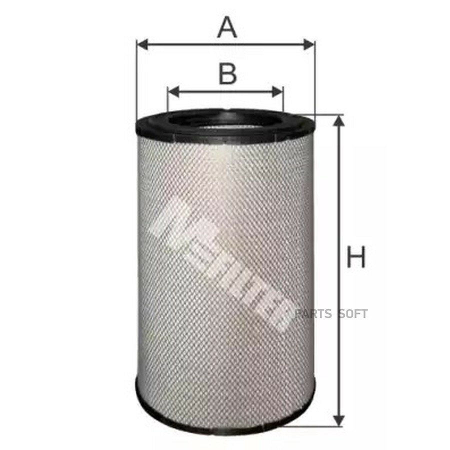 M-FILTER A8078 Фильтр воздушный 363x228x633
