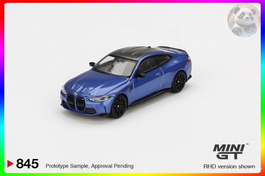 Машинка MINIGT 1:64 BMW M4 Competition (G82) Portimao Blue MGT00845-CH Car model toys-