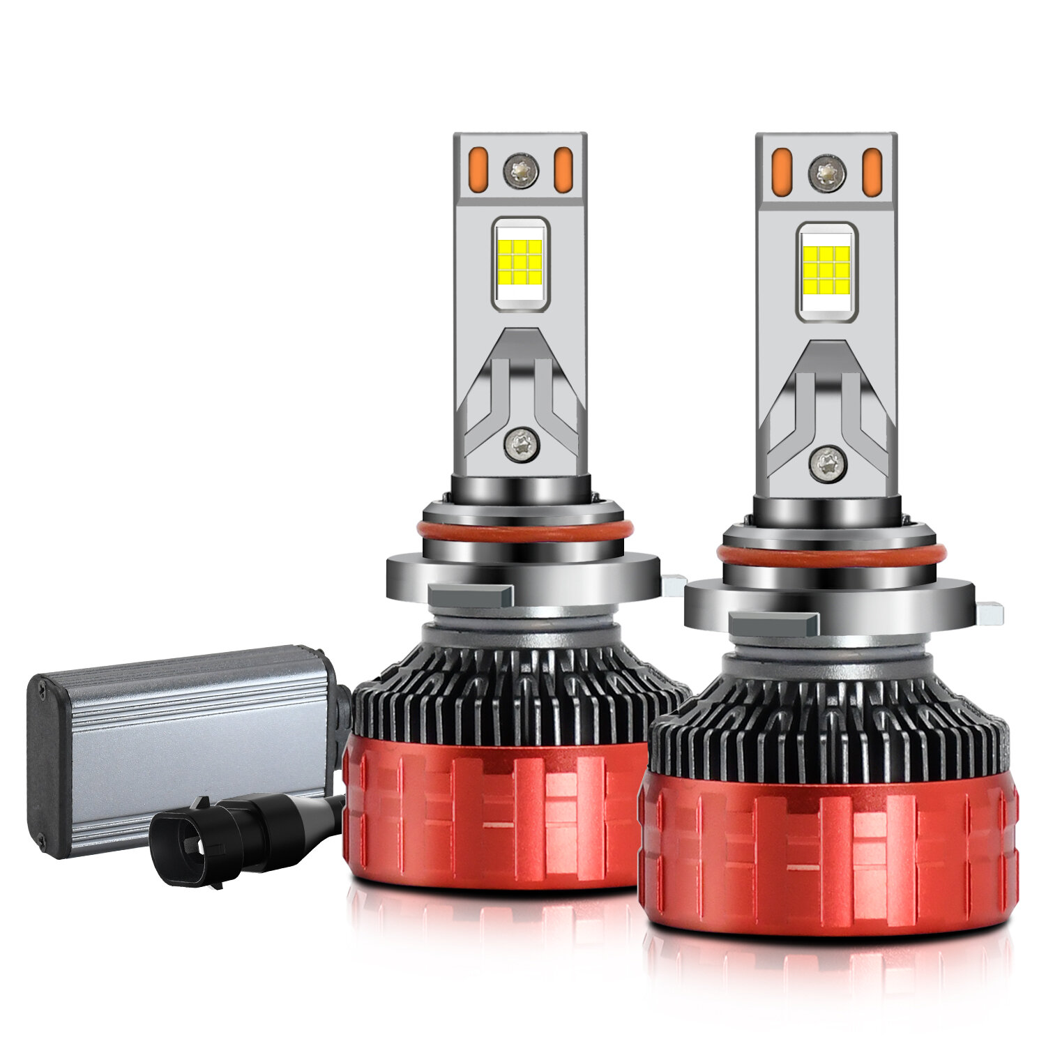 Фары автомобильные LED IP68 водонепроницаемые 100W 6000K 22000LM 9005 9006 H1 H4 H7 H11 10-32V, модель A15 9006, 2 штуки