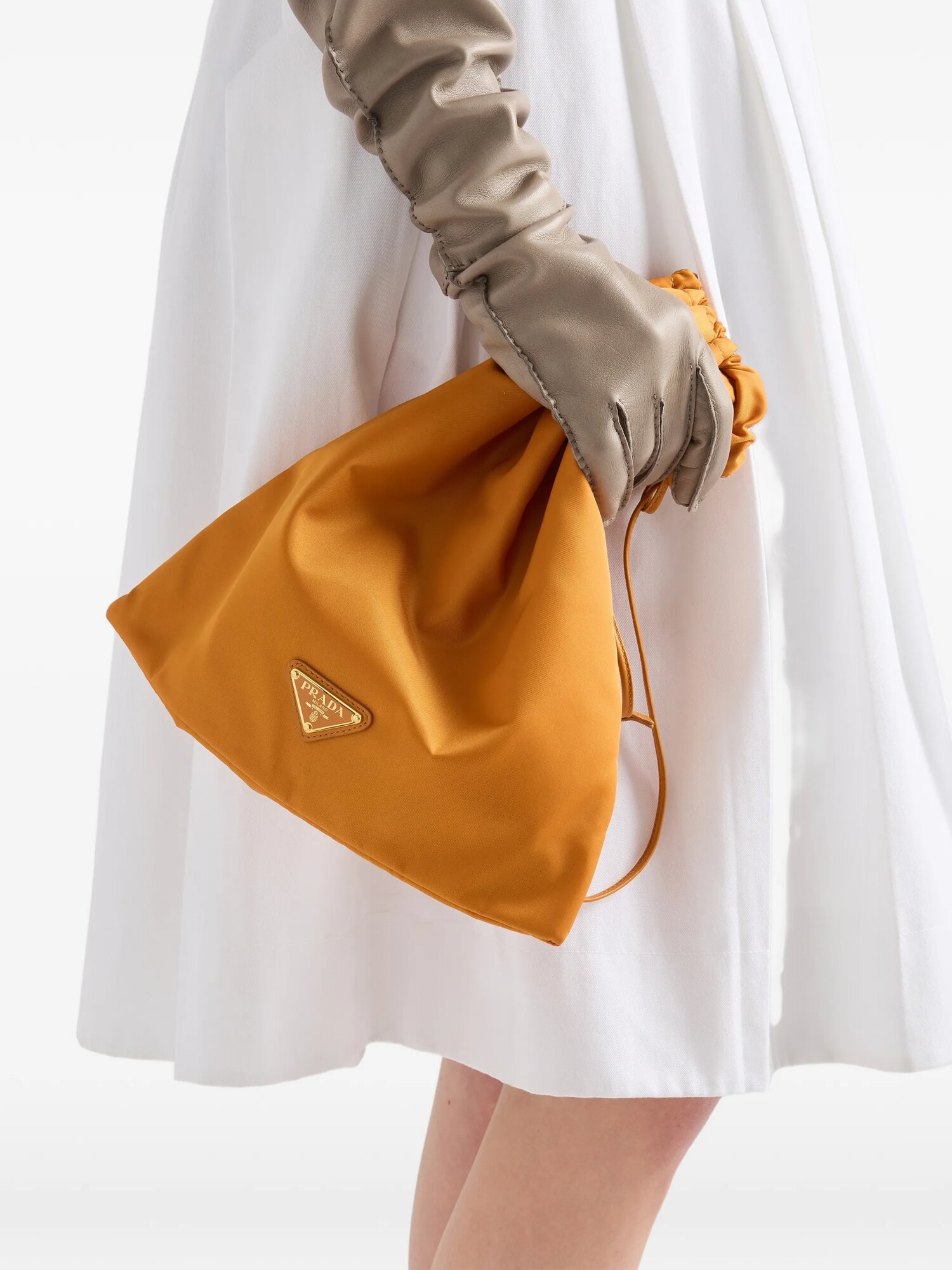 Сумка Prada Wish Re-Nylon, orange — фото 1