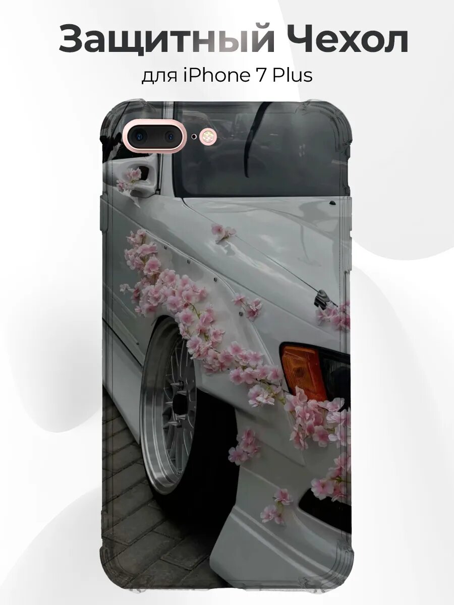 IPhone 7/8 Plus белая Silvia S13 с сакурой