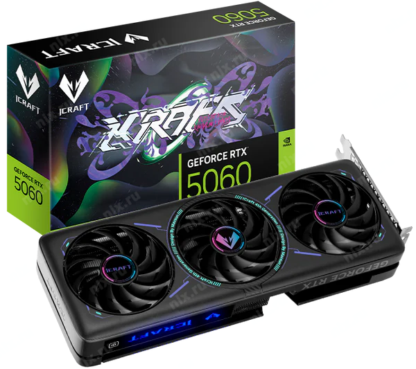 MAXSUN MS-RTX5060 iCraft OC8G (GeForce® RTX 5060) 8 Гб, GDDR7, 128 бит, PCI Express, 3xDP,1xHDMI