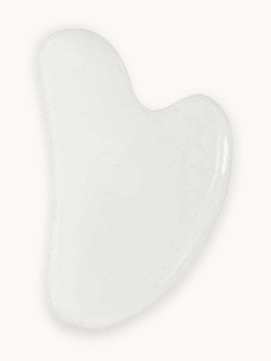 Массажер-гуаша Агат белый + Подарочный мешочек