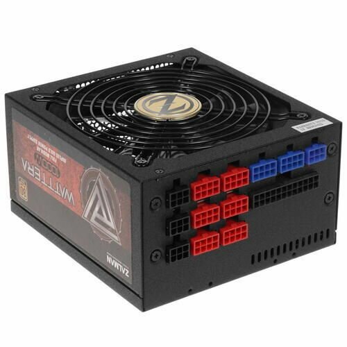 Блок питания Zalman Watttera 1000W (ZM1000-EBTII) черный - 80+ Gold, ATX 20+4 пин, 4 pin + 4 pin x2 CPU, 8 SATA, 6 x 6+2 pin PCI-E