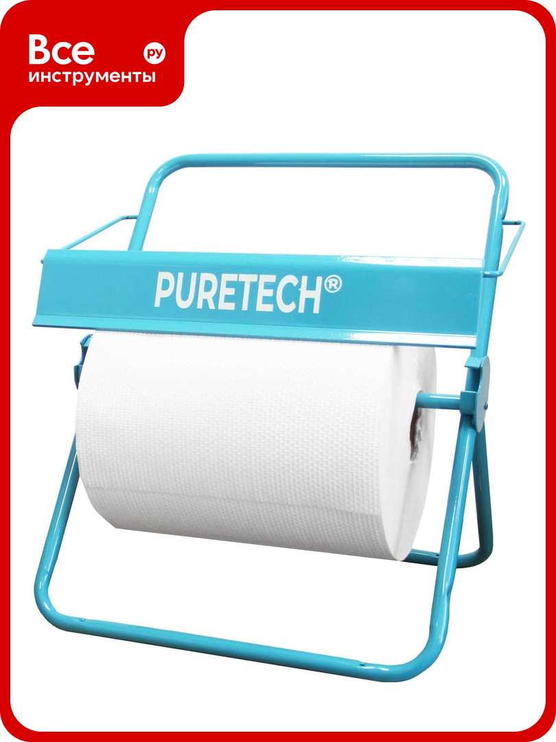 Диспенсер для протирочных материалов в рулонах Puretech настенный с мешком, шт D1001, протирочных материалов