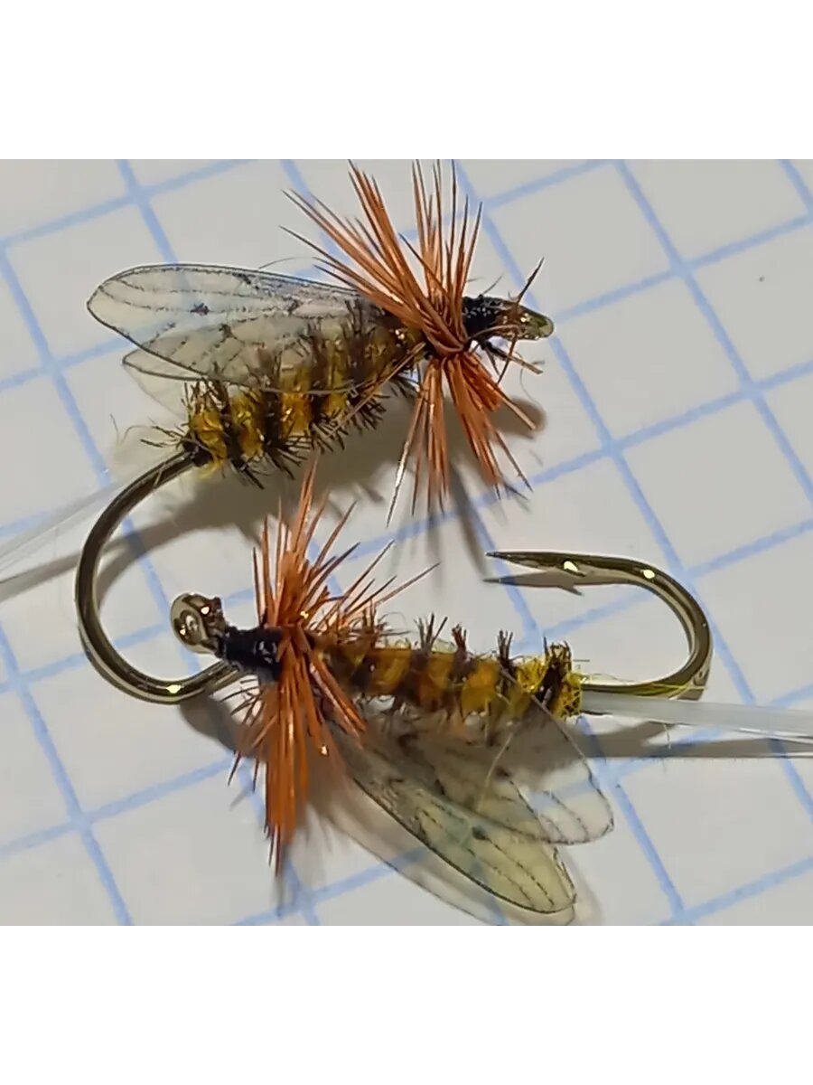 Мушка верховая. Для ловли хариуса и другой рыбы. 2 штуки.
