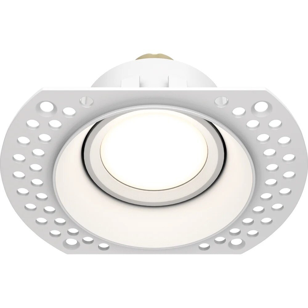 Встраиваемый светильник MAYTONI dot 1хgu10x50w алюминий белый DL042-01-RD-W