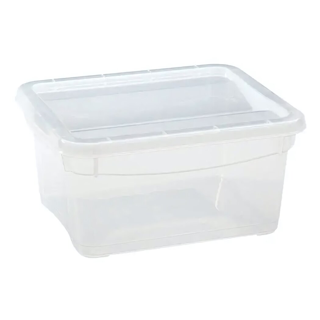 Ящик универсальный «Кристалл», пластик, прозрачный, 19х15,7х9 см, 2 л для хранения мелочей