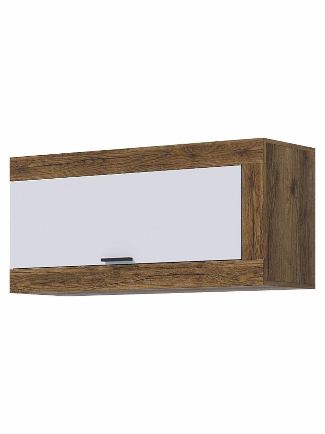 Навесной шкаф Прага, 90.5х31.4х44.2см, Дуб Делано / Белый гладкий