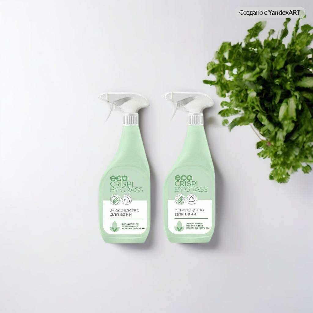 Средство чистящее для ванны Grass Crispi Эко, 600 мл, 2 штуки