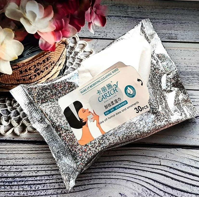 CARICH Влажные салфетки для снятия макияжа 30 шт, 3 упаковки