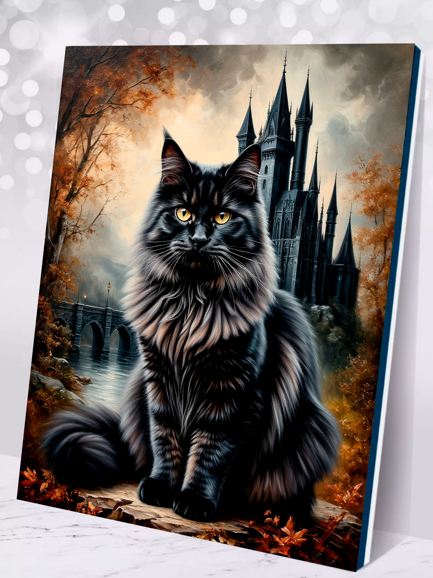 Картина по номерам Черный кот 40х50 см, хлопковый холст на подрамнике, акрил, Hobby Home