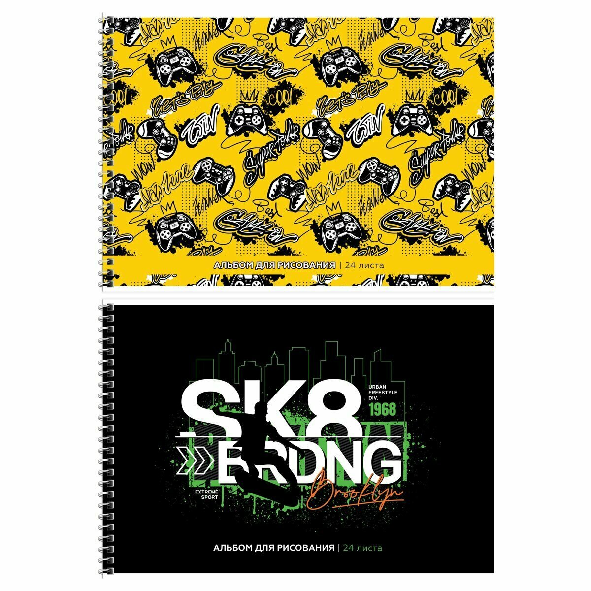 Альбом для рисования 24л, А4, на гребне ArtSpace Стиль. Новый уровень, А24сп_51120