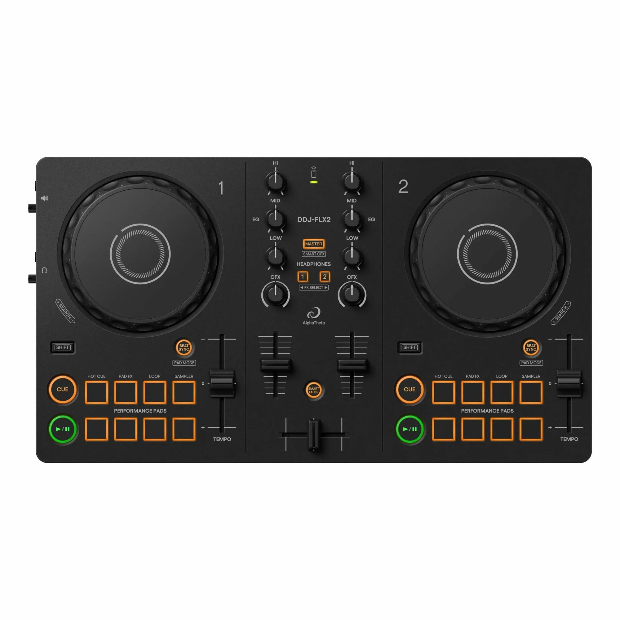 Диджейский пульт Pioneer DJ AlphaTheta DDJ-FLX2, черный