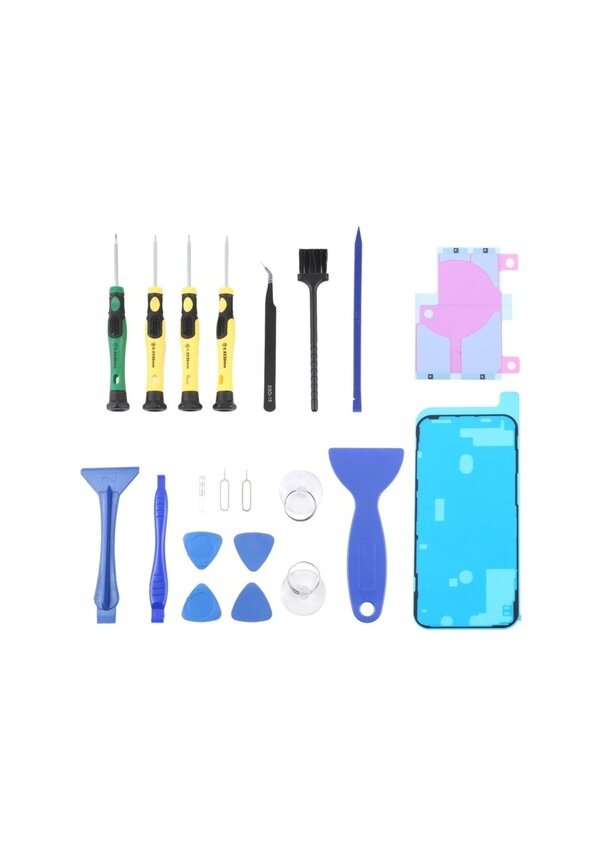 Jıafa Jf-8182 21-в-1 клей для аккумулятора + водонепроницаемая рамка для ЖК-дисплея + совместимый с iPhone 12 Pro Max ремонтный комплект