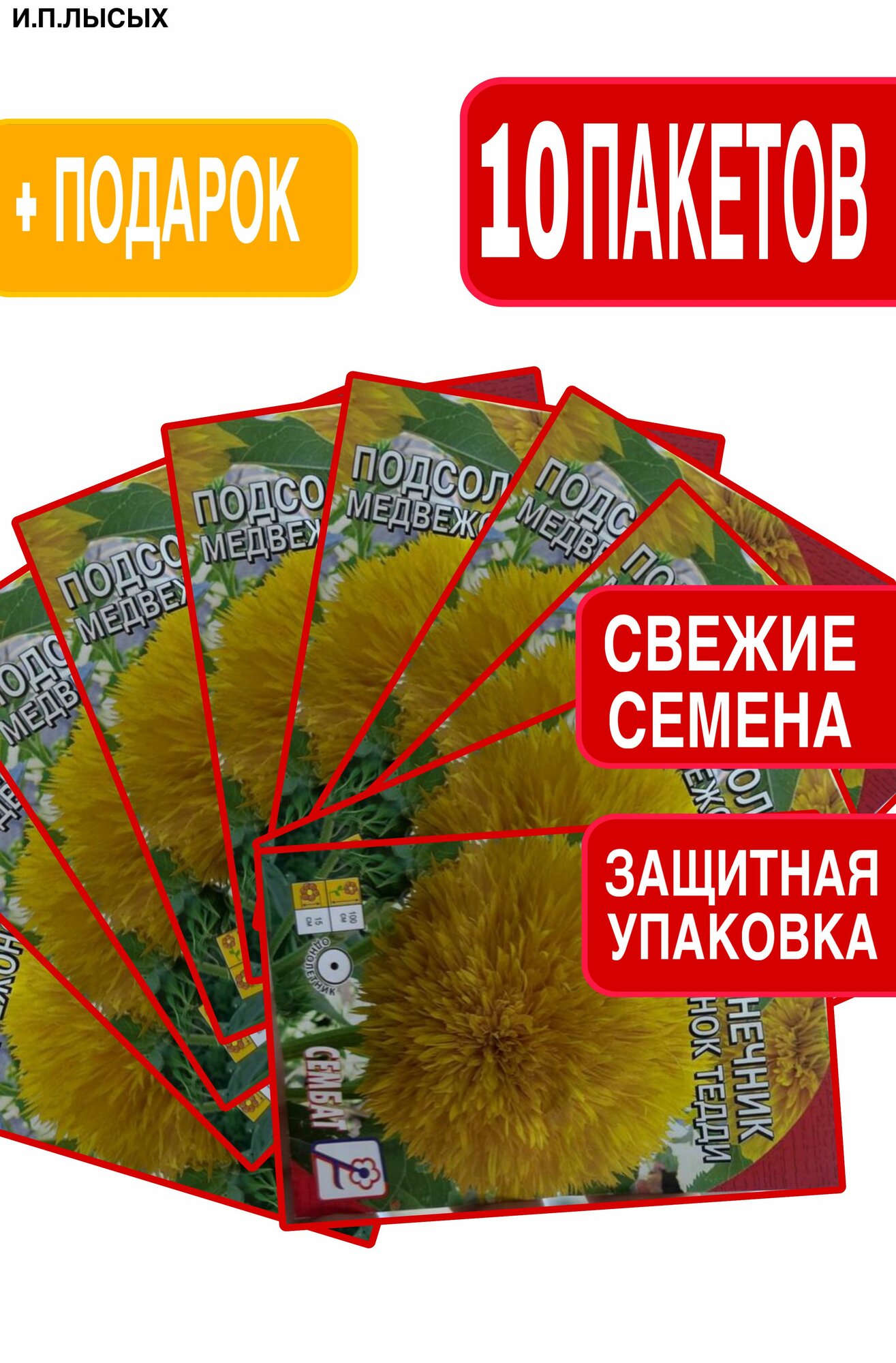 Семена Подсолнечник "Медвежонок Тедди"