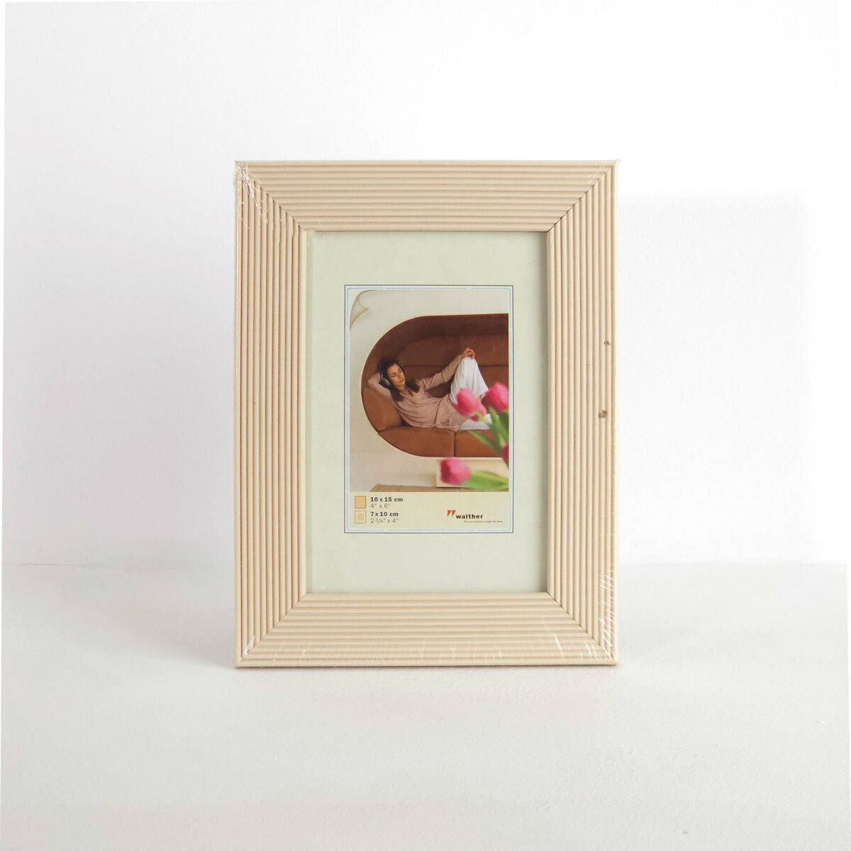 Фоторамка Walther Grado 10x15, дерево/стекло, бежевый (HI 015 С)