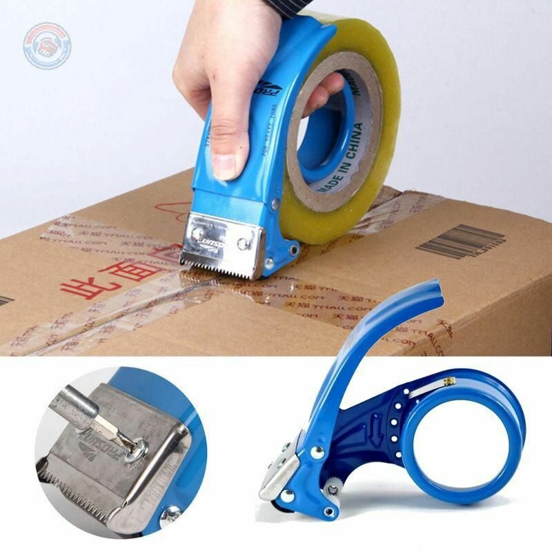 Диспенсер для скотча 50 мм — держатель для быстрой упаковки с удобным лезвием и роликовым подшипником, синий!