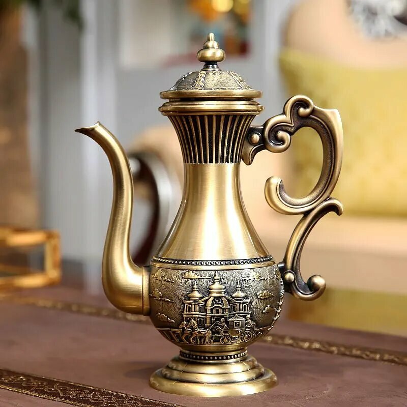Кувшин для водки металлический, бронзовый, винтажный, стиль старины, для дома, премиум 250ml