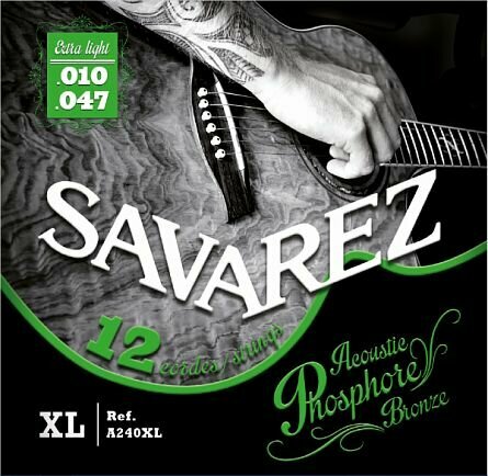 SAVAREZ A-240XL - Струны для 12-струнных акустических гитар экстра легкого натяжения