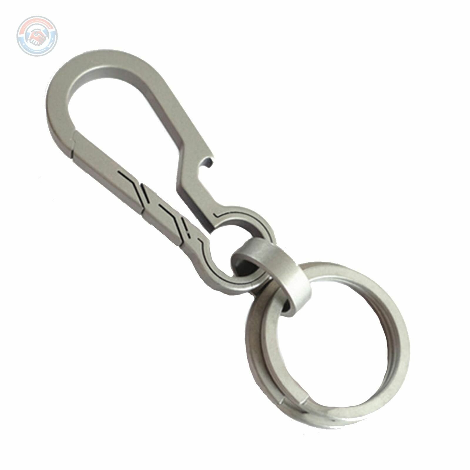 Титановый брелок-открывалка для ключей, компактный EDC-карабин, лёгкий сплав, коррозионная стойкость, многофункциональный аксессуар для походов и повседневной носки