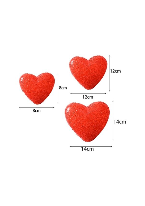 Романтический светодиодный 3D-ночник в форме сердца — без мерцания, идеально подходит для спальни и свадебного декора, черный