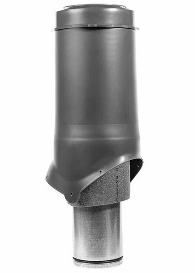 Выход вентиляции Krovent Pipe-VT 125is/500, серый, полипропилен