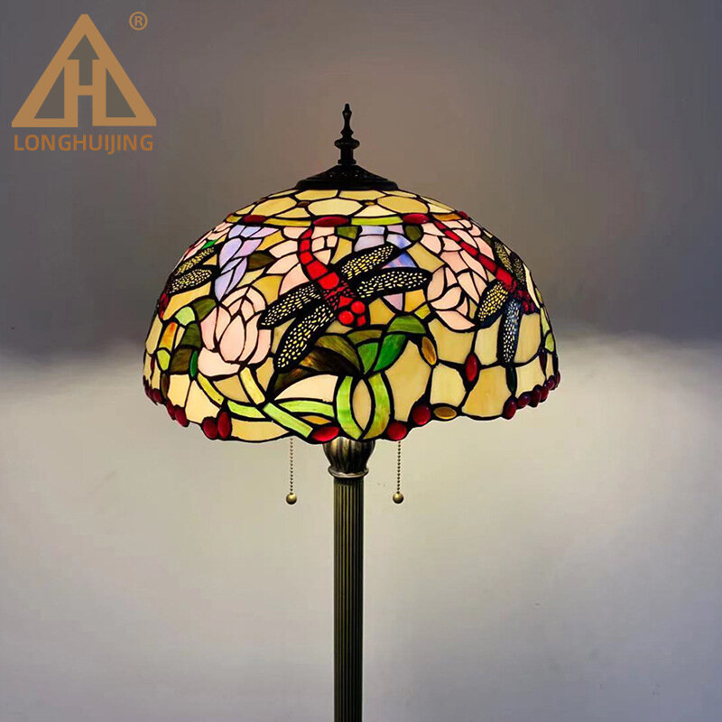 Лампа торшер Хуэйцзин "Тиффани", минимализм, для спальни, классический стиль