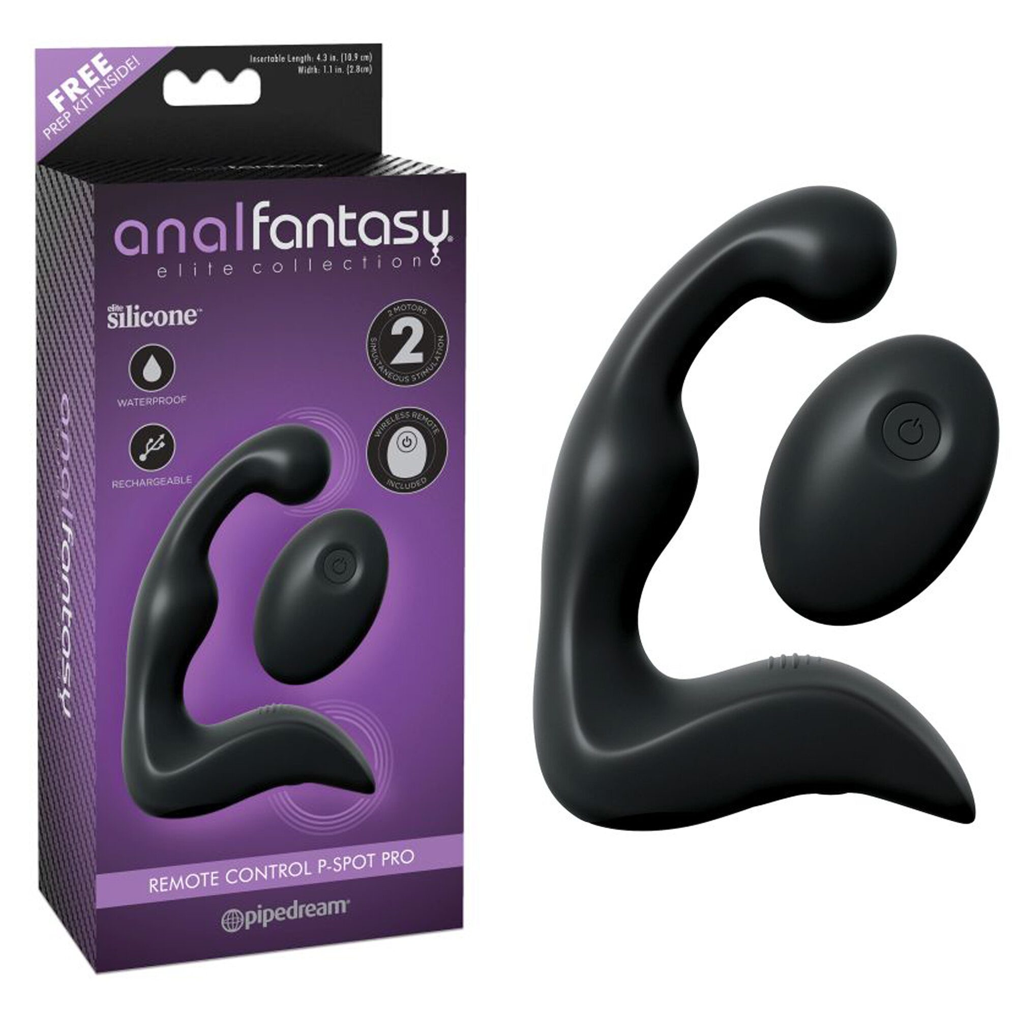 Вибромассажер простаты с пультом ДУ Remote Control P-Spot Pro (14.2, Ø 2.8 см)