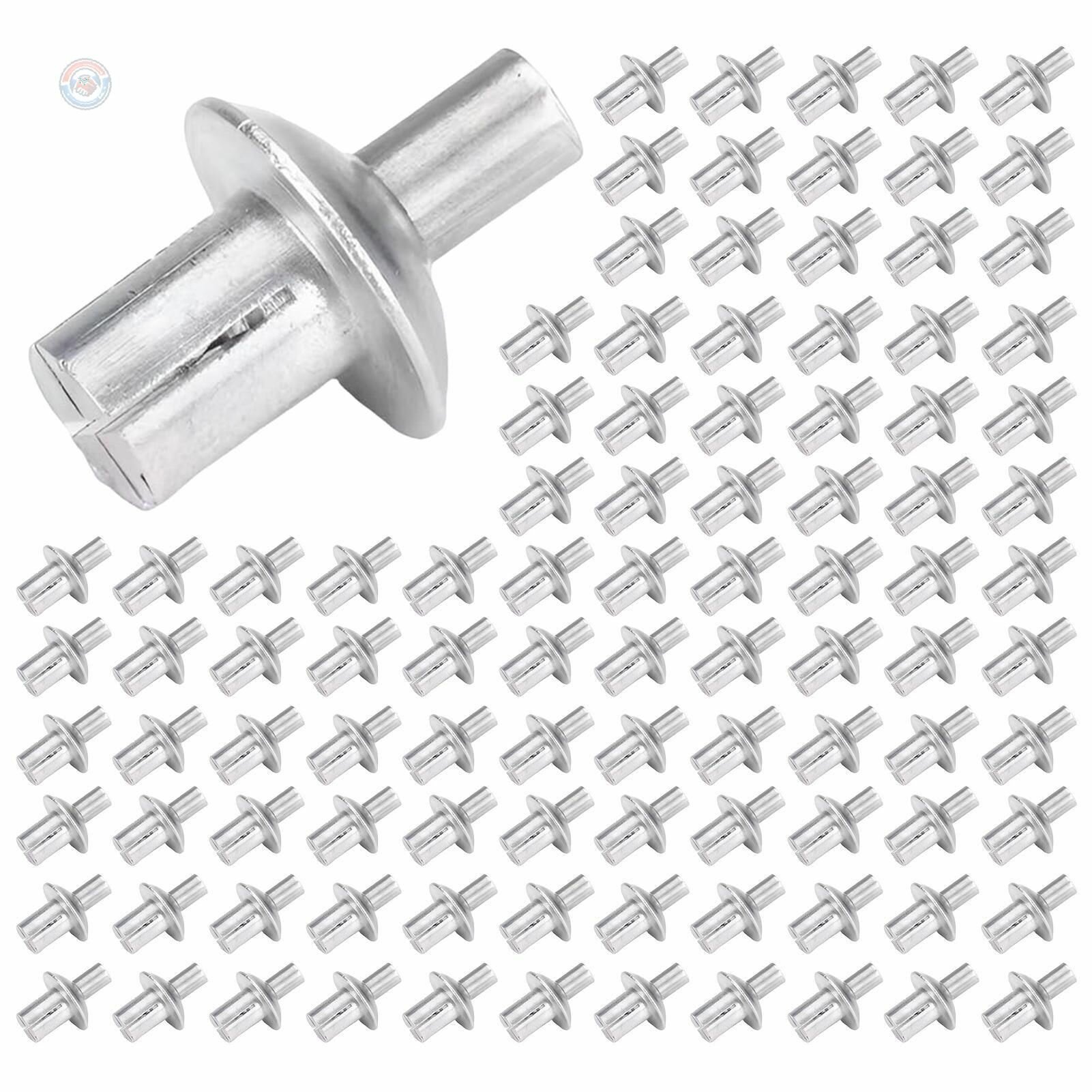 Заклепки алюминиевые круглой головкой, 100 шт, прочный алюминиевый сплав для ремонта техники и DIY проектов