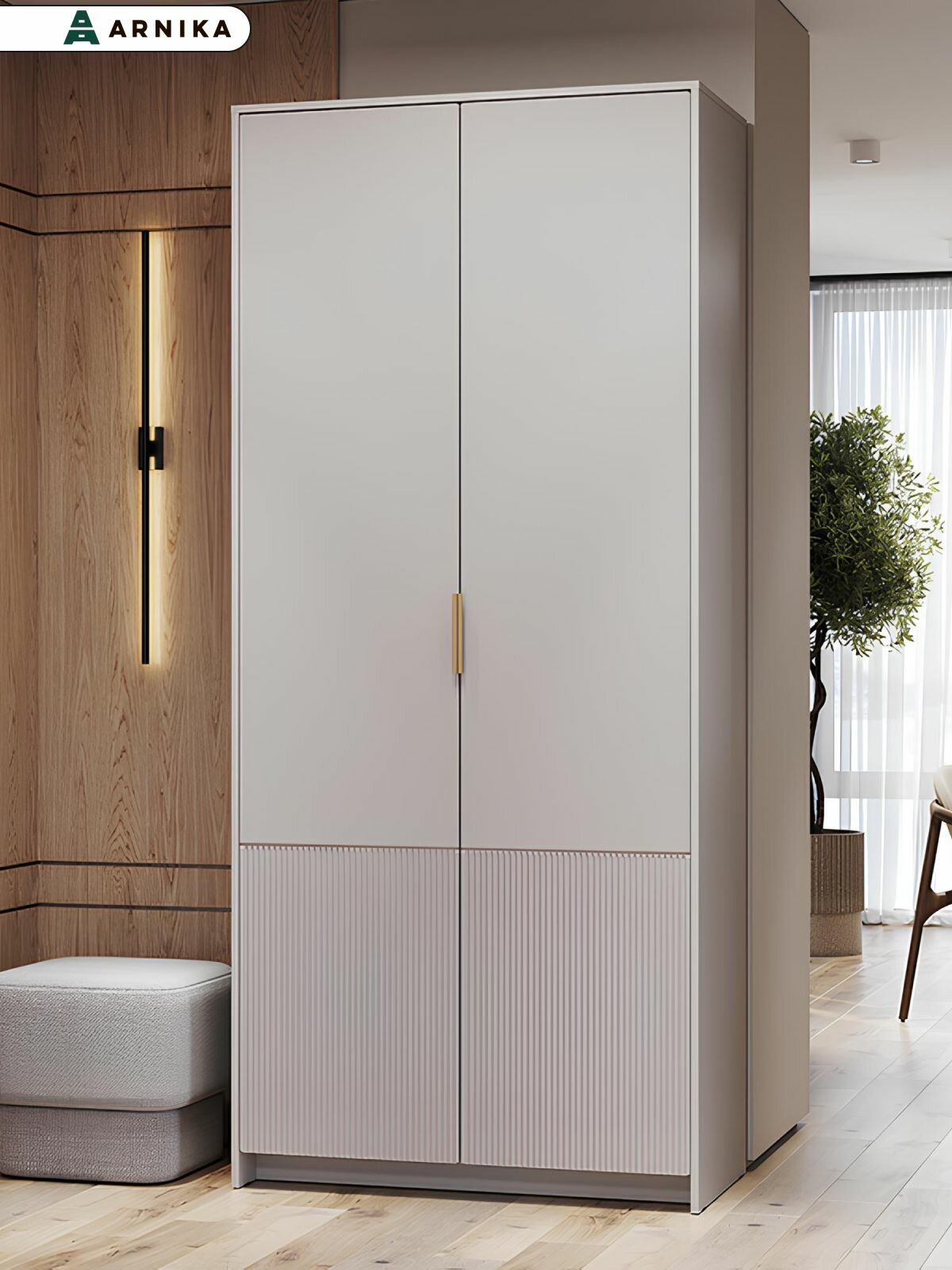 ARNIKA Шкаф распашной для одежды "Пандора", 101,2х51,5х230см, Кашемир/Айриш