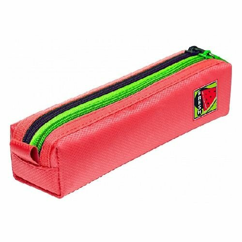 Пенал объемный 2 отделения на молнии "FRESH LINE Watermelon" "Hatber"