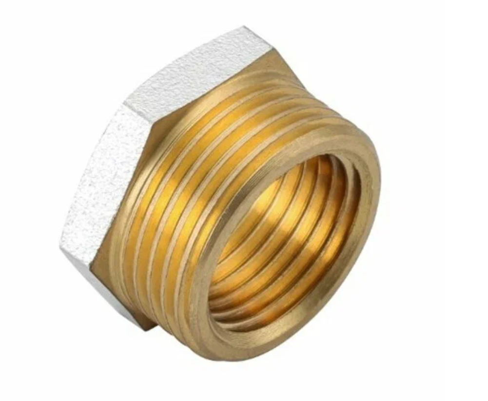 Футорка 1 1/2 х 1" латунь F335.0806 наружная-внутренняя резьба