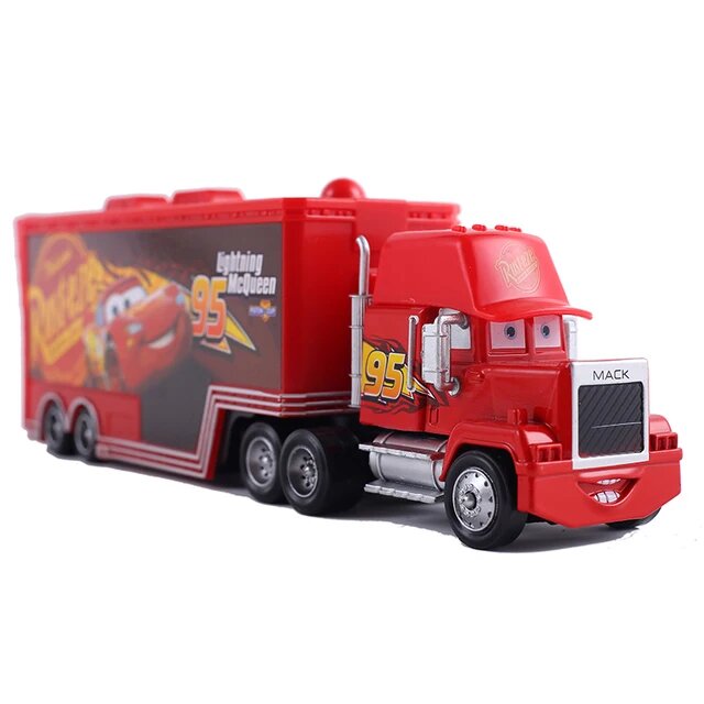 Игрушки Disney Pixar Cars 2/3: Молния Маккуин, грузовик Джексон Шторм, дядюшка Мак, 1:55, литой грузовик с прицепом, модель для детей, подарок