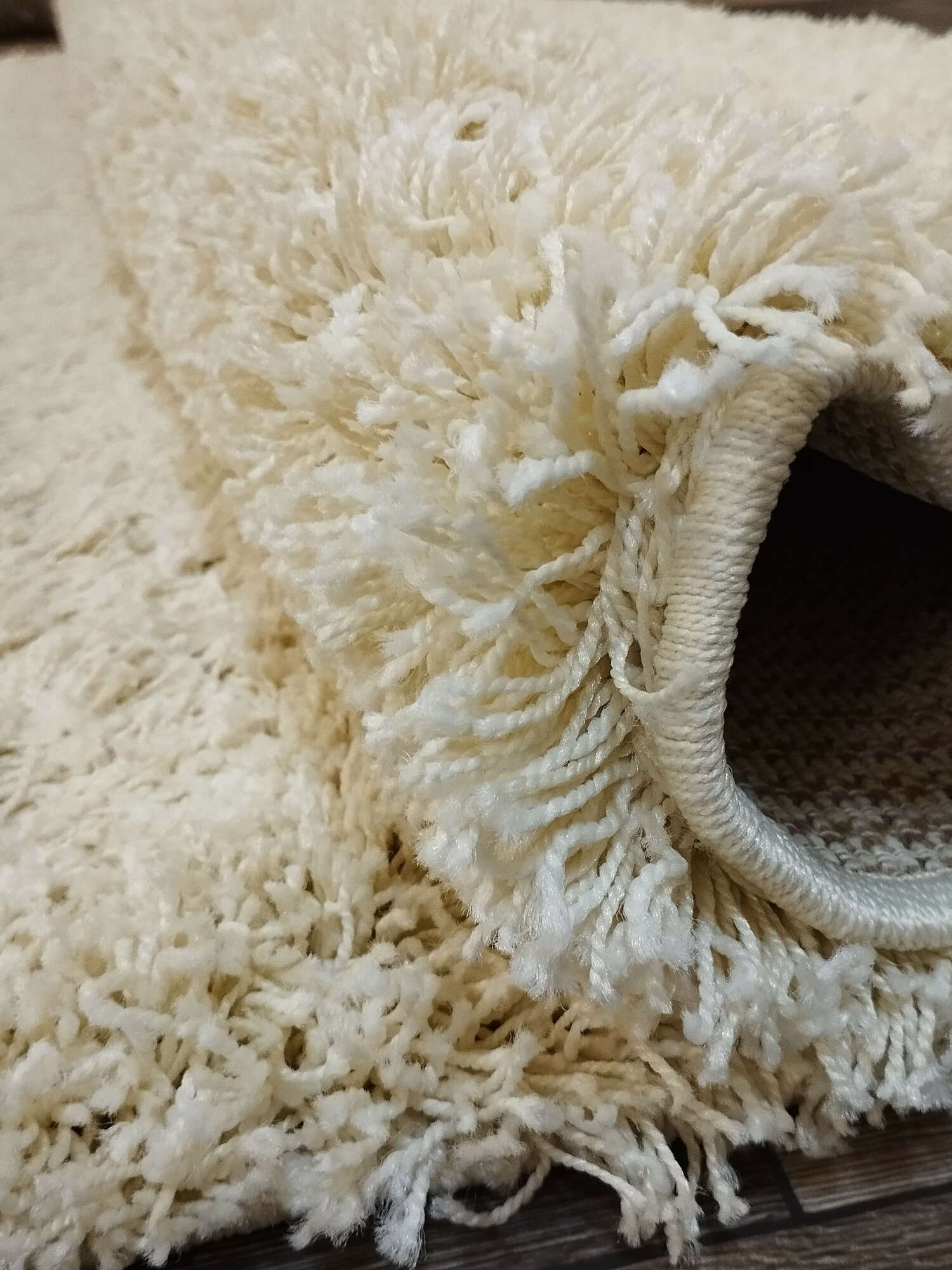 Ковер на пол пушистый овальный, в гостиную, спальню, детскую, 10391-30122, Шегги Acvila, молочный, 2.4*3.4 м