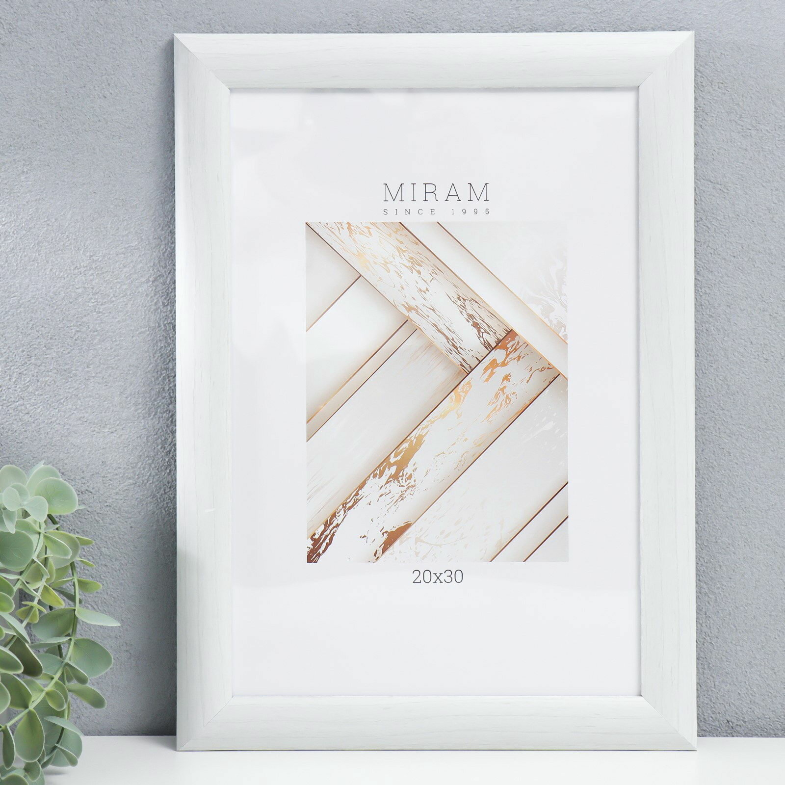 Фоторамка для фото 20x30 см "мирам", пластик, белый, вид крепежа: подвес