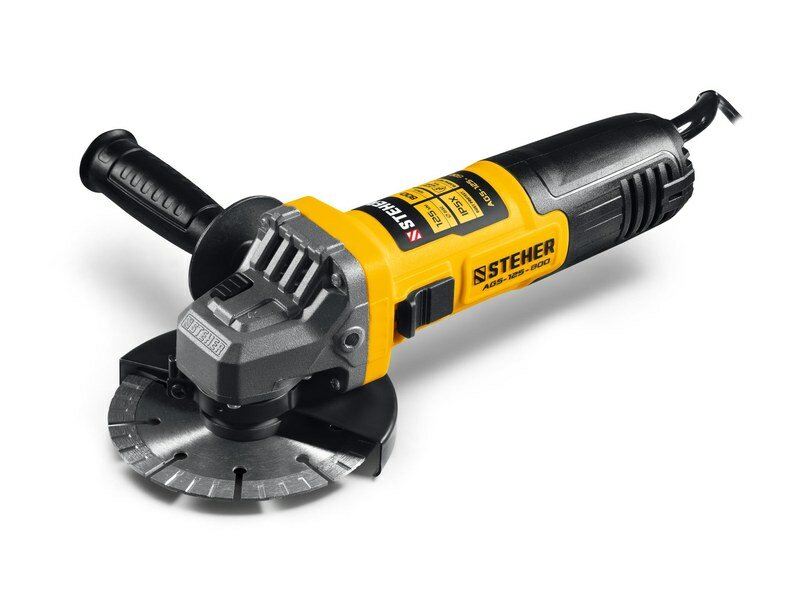 Углошлифовальная машина Steher AGS-125-800 Компакт, d125мм, 800 Вт