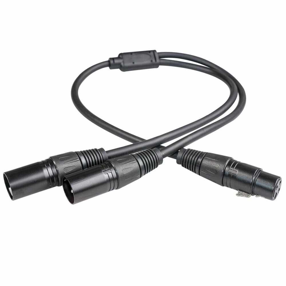 3-Контактный Разъем XLR к Двойному 2-Му Разъему Y-Образного кабеля-Разветвителя 0,5 м Адаптер Микрофонного Шнура