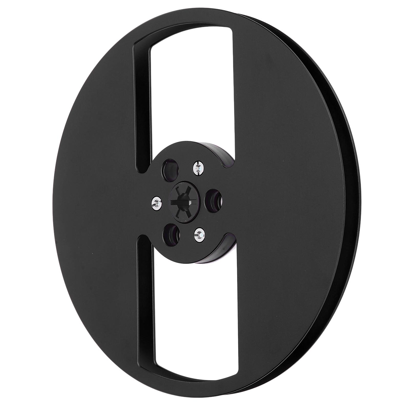 1/4 7-дюймовая пустая катушка для магнитофонной ленты из алюминиевого сплава с открытым барабаном, пустая катушка с 2 отверстиями для катушечных магнитофонов, черная