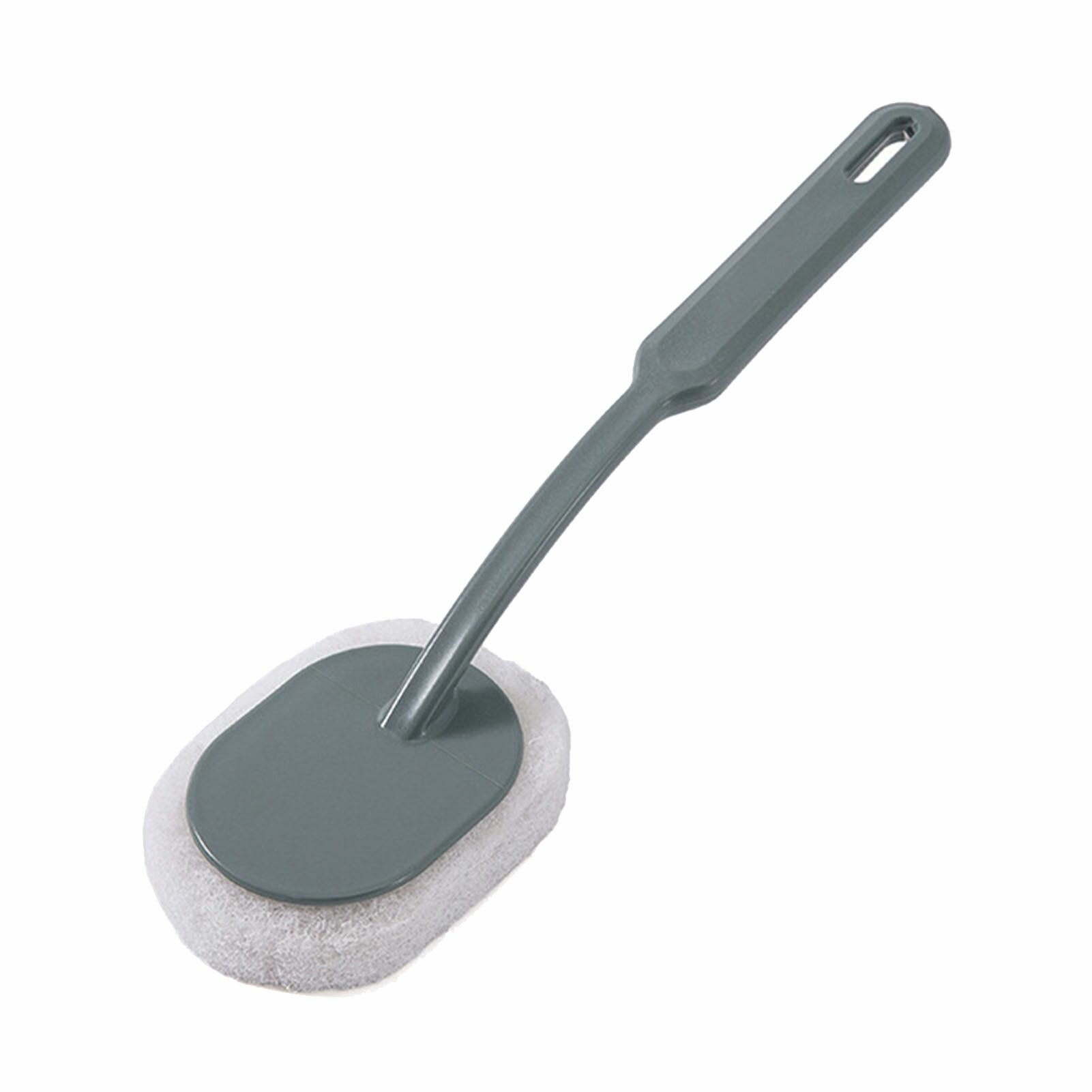 Щетка-скраб с губкой, длинная ручка, щетка для чистки стен ванной комнаты, пола, ванны, серый, зеленый