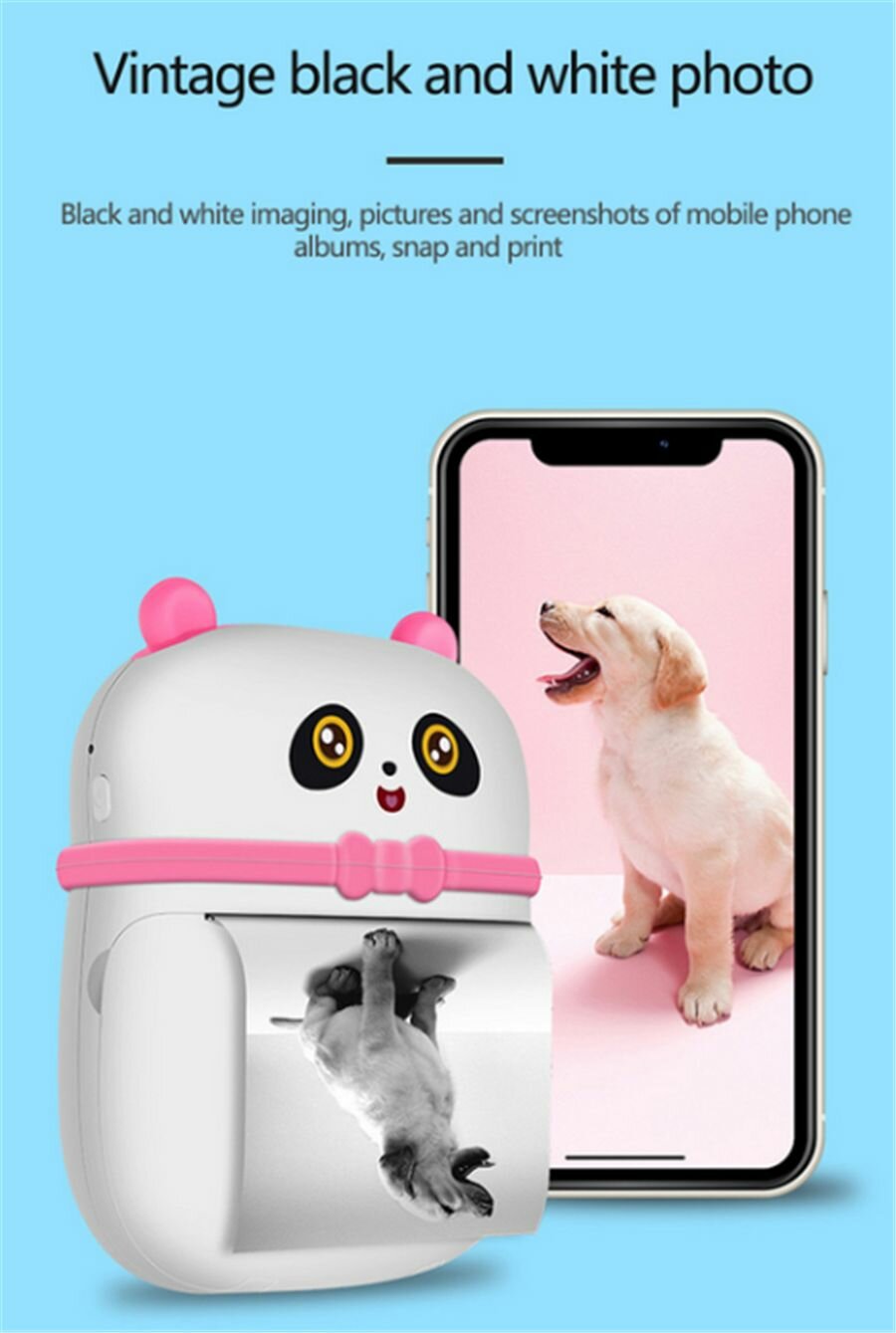 Мини-Карманный Беспроводной USB-Термопринтер Bluetooth Для Печати Бумажных Этикеток И Наклеек С 1 Рулоном Бумаги