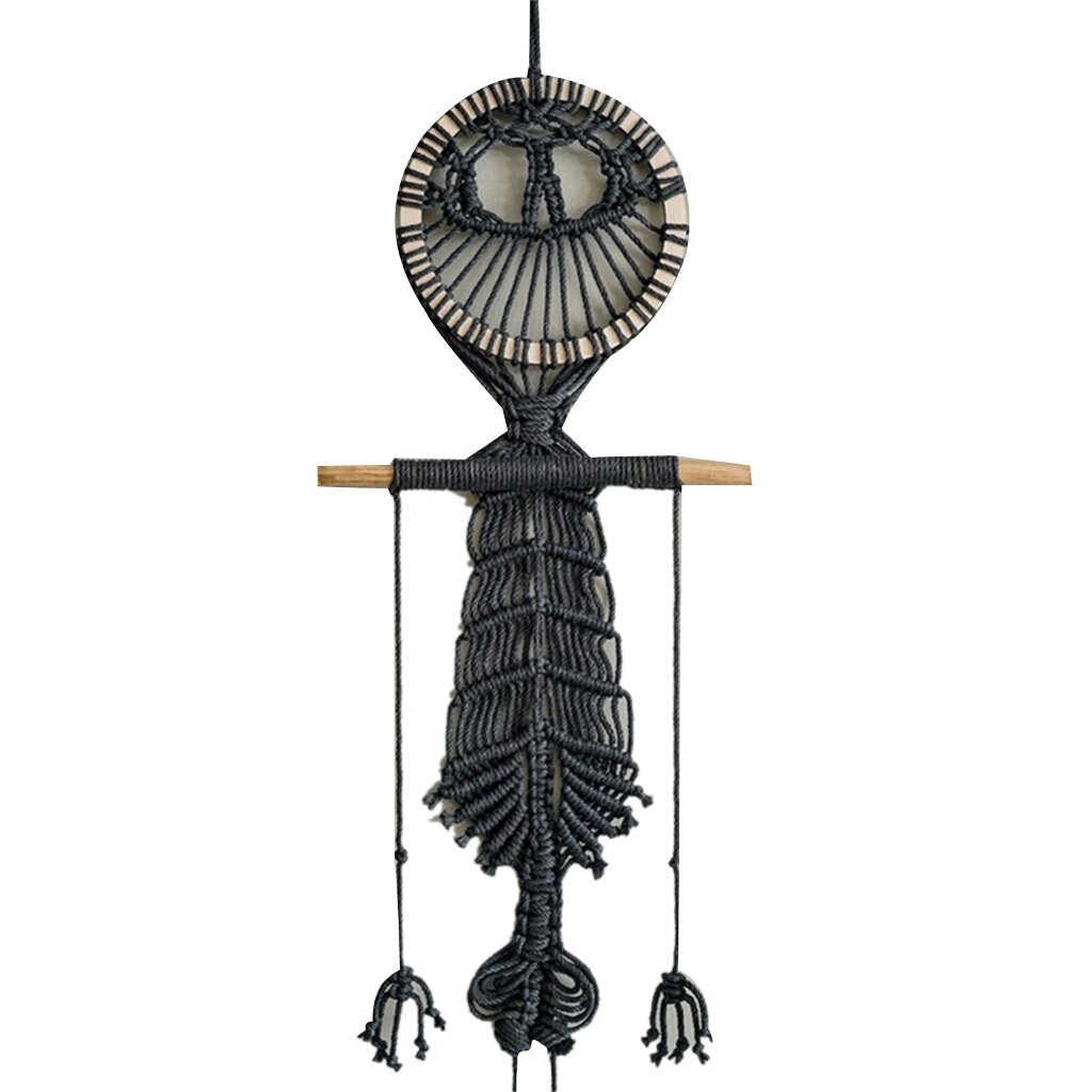 Уникальное готическое настенное украшение с бахромой в виде черепа для гостиной или спальни