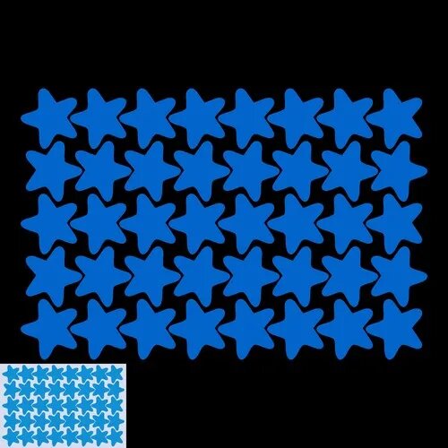 Светящиеся наклейки NICELET звезды для потолка Синий, A LM