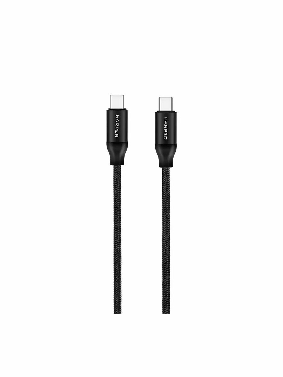 Кабель HARPER BRCH-772 / нейлоновая оплетка / быстрая зарядка / цвет черный